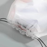 China Poly Drawstring Bag EVA Frosted Plastic Drawstring Storage Bag for Clothing Custom Logo for sale