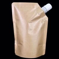 China Stand Up Spout Pouch for Cream Cosmetic Liquid Kraft Paper Plastic Laminating Material for sale