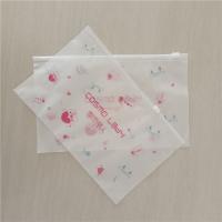 China Custom Logo Clothing Packaging Zipper Bag For Reusable Frosted Garment Plastic for sale