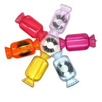 China Custom Logo Candy Themed Lash Boxes for Mink Lashes Empty Private Label Clear Acrylic for sale