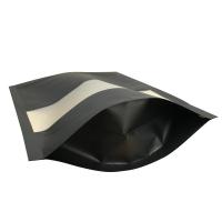 China Custom Logo Black Plastic Polybag Food Package with Window Gravure Printing Size Optional for sale