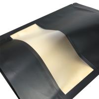 China Custom Logo Black Plastic Polybag Food Package with Window Gravure Printing Size Optional for sale