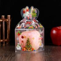 China Transparent PET Square Shape Candy Box for Christmas Decoration and Gift Packaging for sale