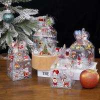 China Transparent PET Square Shape Candy Box for Christmas Decoration and Gift Packaging for sale
