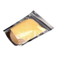 China Transparent Food Packaging PE Plastic Stand Up Pouch with Aseptic Logo for sale