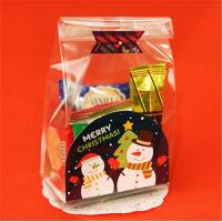 China Custom Order Handmade Diy Biscuit Bag for PE Plastic Color Bottom Toast Bag Christmas for sale