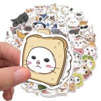 China Kraft Paper Labels Thank You Stickers Cute Cat Cartoon Design for Decorative Sticker for sale