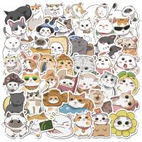 China Kraft Paper Labels Thank You Stickers Cute Cat Cartoon Design for Decorative Sticker for sale