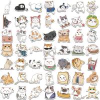 China Kraft Paper Labels Thank You Stickers Cute Cat Cartoon Design for Decorative Sticker for sale