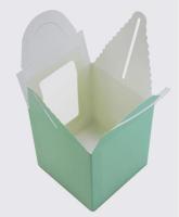 China Portable Cupcake Packaging Box with Lid and Window Insert Customized Pink Color for sale