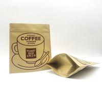 China Self Standing Bag Kraft Paper Tea Coffee Shop Specialty Zipper Dried Fruit Food Packaging for sale