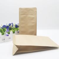China Self Standing Bag Kraft Paper Tea Coffee Shop Specialty Zipper Dried Fruit Food Packaging for sale