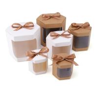 China Elegant Personalized White Square 4 6 8 10 12 14 Inch Window Loaf Wedding Birthday Loaf Cake Boxes for sale