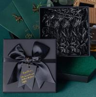 China Custom Gift Packaging Box With Golden Logo for T Shirt Clothing and Scarf for sale