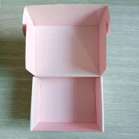 China Custom Order Pink Cardboard Paper Postal Boxes for Environmentally Friendly Packaging for sale