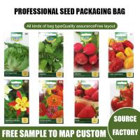 China Gravure Printing 3 Side Seal Bag for Vegetable Plastic Fruit Agricultural Seed Packaging for sale