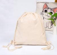 China Customized Logo Drawstring Cotton Rope Drawstring Sport Bag For Clothing for sale