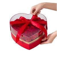 China Valentine's Day Customized Rose Box with Logo and Ribbon Printing in Different Shapes for sale