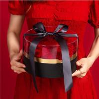 China Valentine's Day Customized Rose Box with Logo and Ribbon Printing in Different Shapes for sale