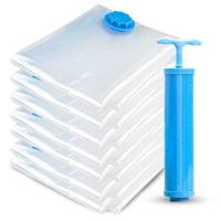 China PE Plastic Vacuum Compression Bag for Quilts Clothes and Travel Spot Air Suction Valve for sale