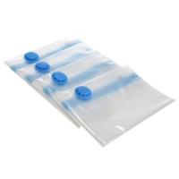 China PE Plastic Vacuum Compression Bag for Quilts Clothes and Travel Spot Air Suction Valve for sale
