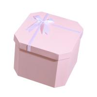 China Square Novelty Ribbon Birthday Gift Box Packing Box Paper Gift for Customized Logo Size for sale