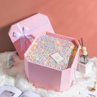 China Square Novelty Ribbon Birthday Gift Box Packing Box Paper Gift for Customized Logo Size for sale
