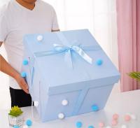 China Customize End Boutique Luxury Paper Gift Box With Ribbon Lid for Birthday Christmas for sale