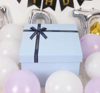 China Customize End Boutique Luxury Paper Gift Box With Ribbon Lid for Birthday Christmas for sale