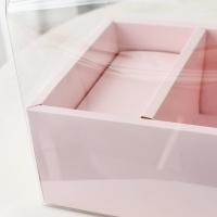 China DIY Transparent Flower Cake Boxes PVC Wedding Christmas Birthday Gift Packaging with Handles for sale