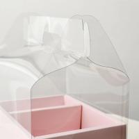 China DIY Transparent Flower Cake Boxes PVC Wedding Christmas Birthday Gift Packaging with Handles for sale