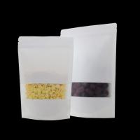 China Gravure Printing Kraft Paper Bag With Clear Window Food Grade With Zipper Moisture Proof for sale