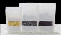 China Kraft Paper Bags With Your Own Design And Window And Heat Seal And Zipper Top for sale