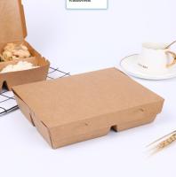 China Craft Paper Printed Container Tray for Sushi Food Slim Japanese Packaging Take Away Disposable for sale
