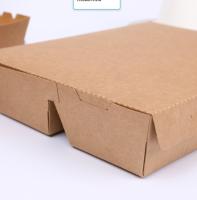 China Craft Paper Printed Container Tray for Sushi Food Slim Japanese Packaging Take Away Disposable for sale