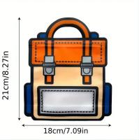 China Customizable and Fun Transparent Cartoon Reusable Backpack Shaped Zipper Plastic Gift Bag for sale