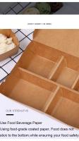 China Craft Paper Printed Container Tray for Sushi Food Slim Japanese Packaging Take Away Disposable for sale