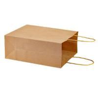China Flexiloop Handle Customized Logo Accepted Kraft Paper Bags for Boutique Gift Shopping for sale