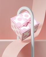 China Embossing Deluxe Square Gift Box With Candy Cover And Flowers Printing for sale