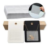 China Self Adhesive Seal Jewelry Display Card 2023 Custom Necklace Earring Card with Logo for sale