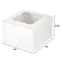 China Customized Color 10x10x10 Square Cake Boxes for Packaging Desserts and Pastries for sale