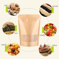 China Convenient Brown Kraft Paper Stand Up Bag With Ziplock for Easy Handling and Storage for sale