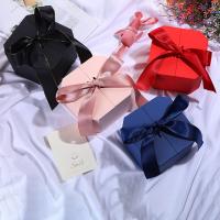 China Custom Boutique Luxury Matt Jewelry Gift Box with Magnetic Closure and Black Ribbon for sale
