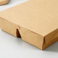 China 5 Squares of Brown Paper Lunch Box Eco-Friendly and Customizable Packaging for Fast Food for sale
