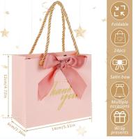 China Clothing Packaging Shopping Bag With Ribbon Handle And Custom Logo for sale