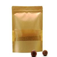 China Zipper Top Kraft Paper Food Packaging Bag with Self-supporting Design and PE Material for sale
