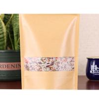 China Zipper Top Kraft Paper Food Packaging Bag with Self-supporting Design and PE Material for sale