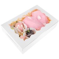 China White 12 x12 x12 Cookie Pastry Packing Desserts Cake Donut Box with Clear Window for sale