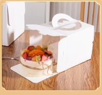 China White Open Window 3inch 4inch 6inch 8inch Birthday Cake Box made of Uncoated Craft Paper for sale