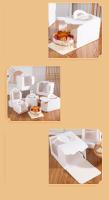 China White Open Window 3inch 4inch 6inch 8inch Birthday Cake Box made of Uncoated Craft Paper for sale